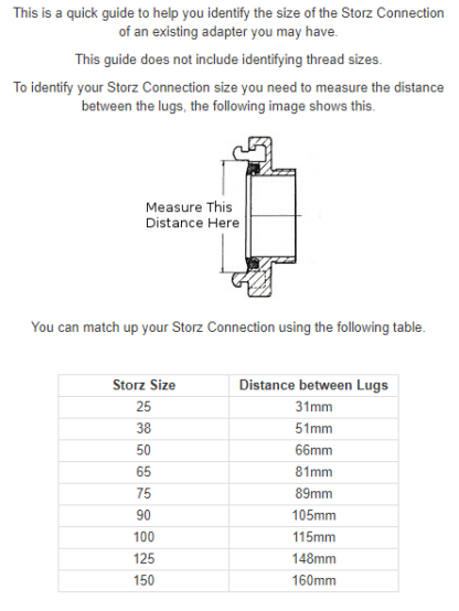 Storz Adaptors Male Thread – Irrigation Direct